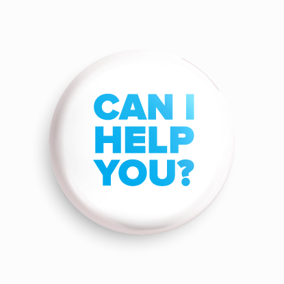 Badges | Can I help you? | Customized Badges