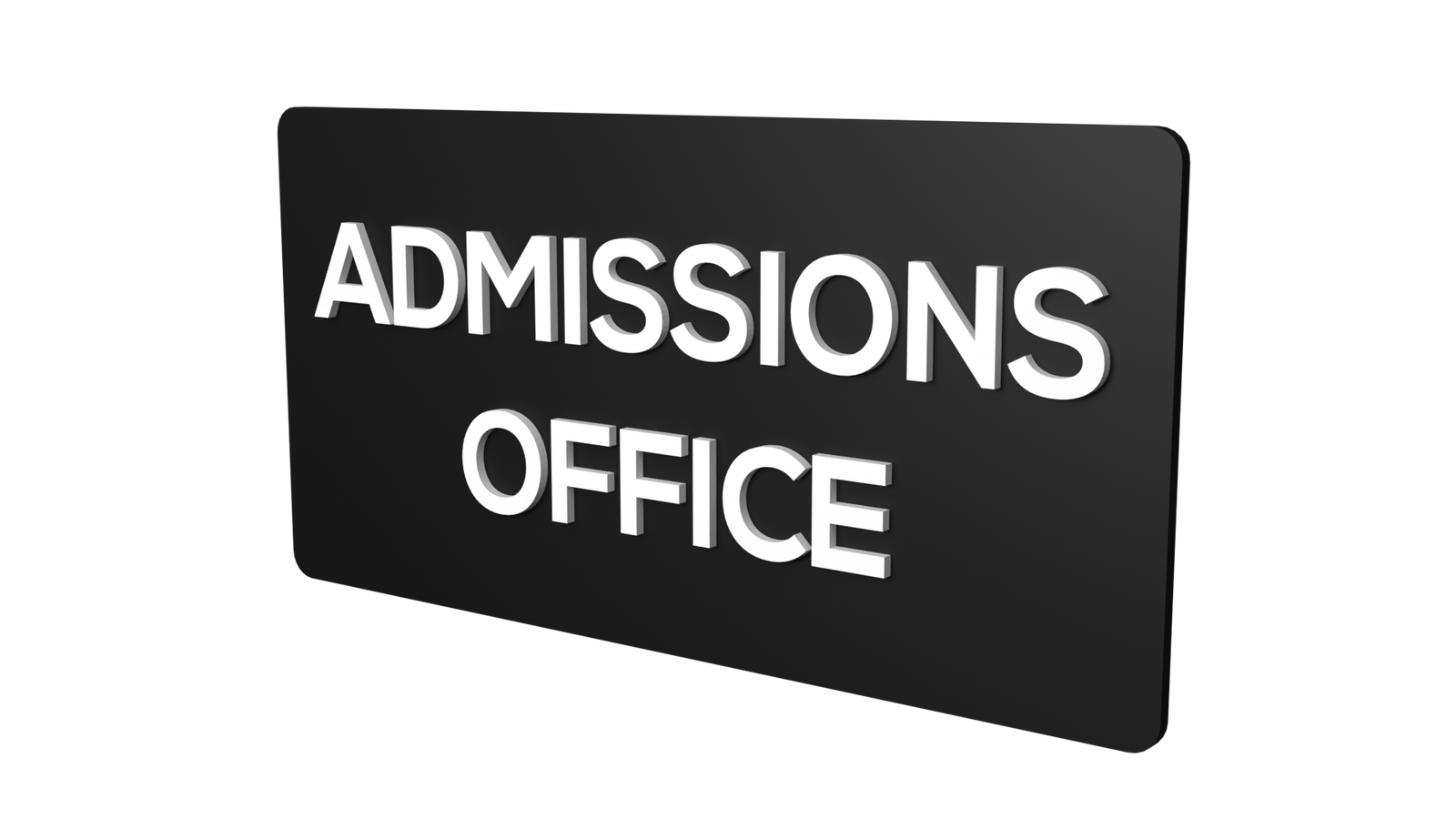Admissions Office signboard | Clear Acrylic Signs | customization