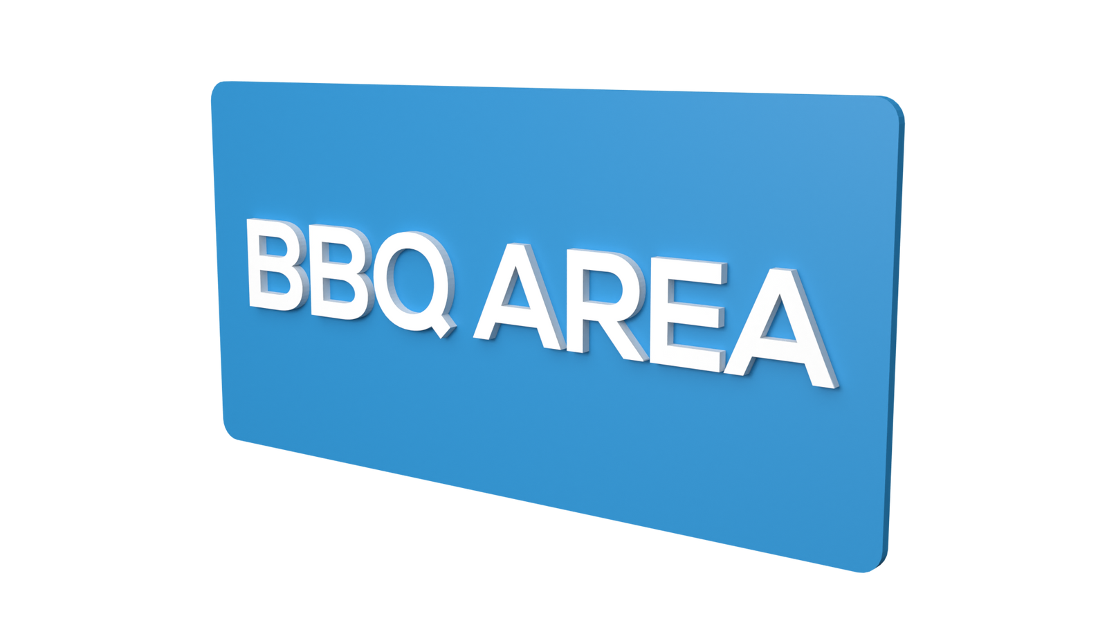 BBQ AREA Signage
