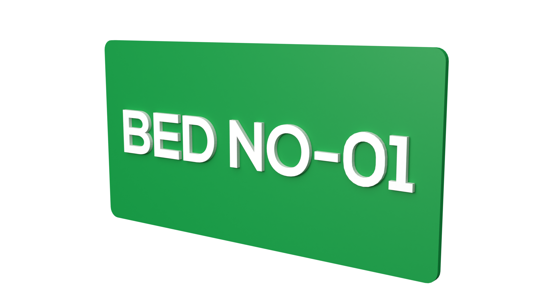 Bed No | Bed No-01 | Bed No-01 Signages