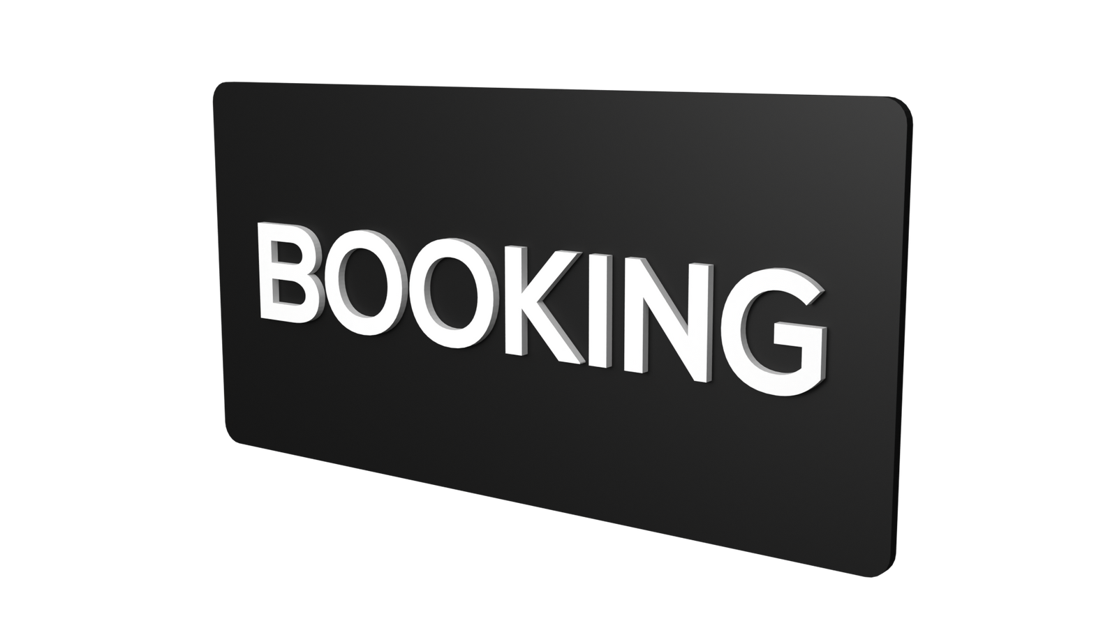 BOOKING Signage