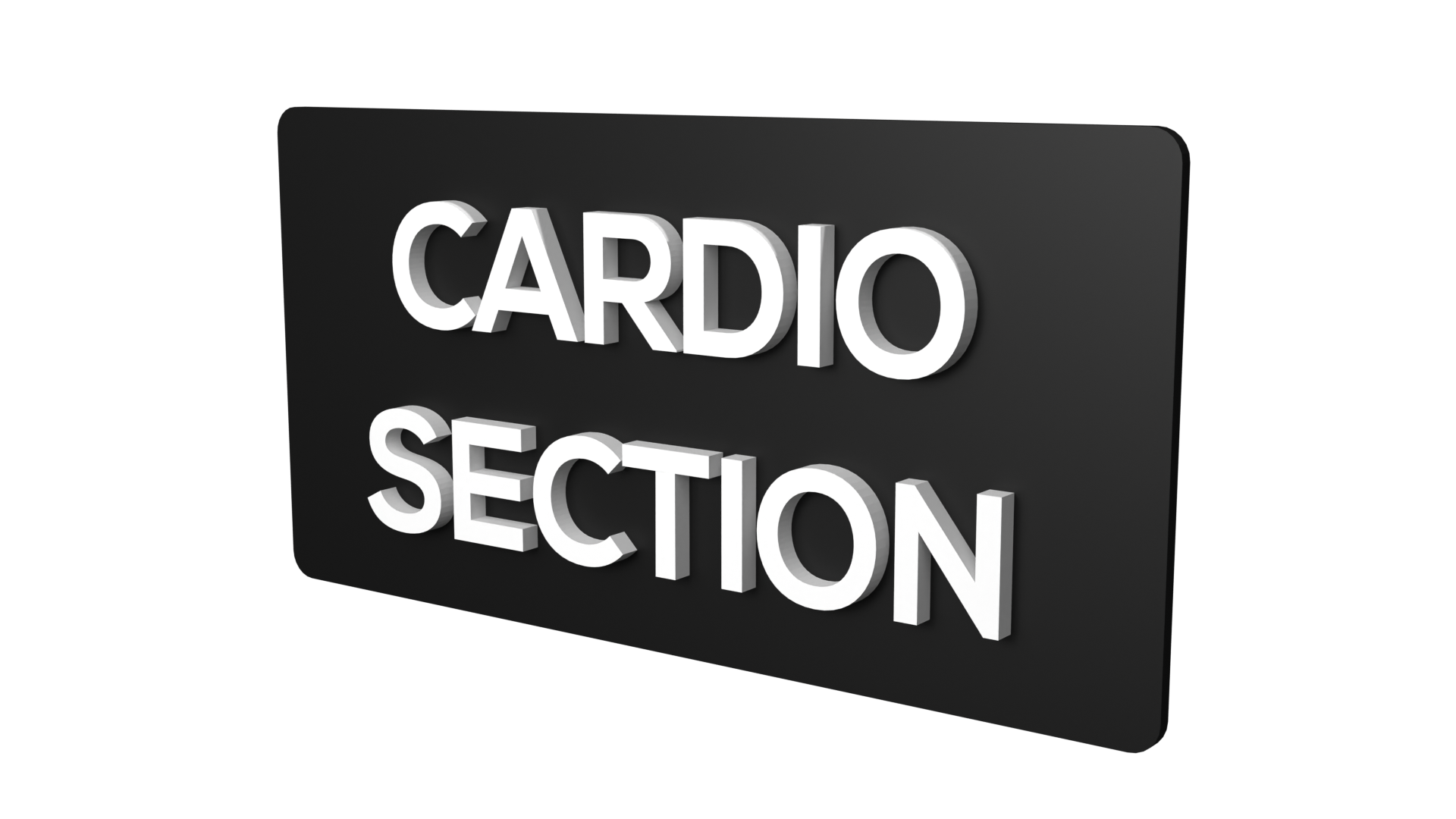 Cardio Section sign | Cardio Section signage | Cardio Section sign board