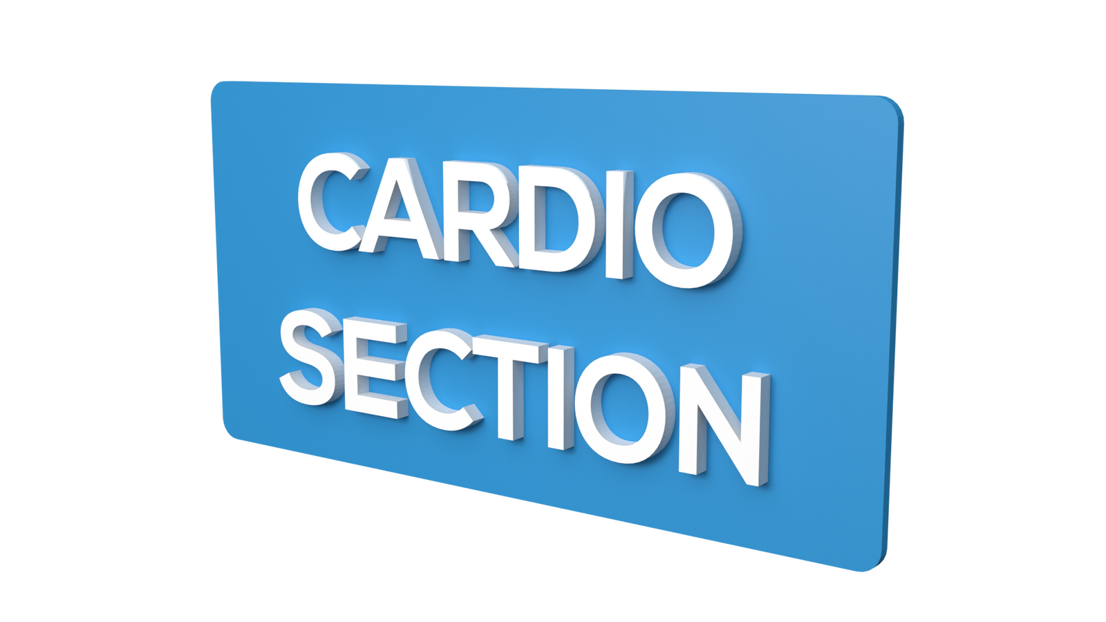 Cardio Section sign | Cardio Section signage | Cardio Section sign board