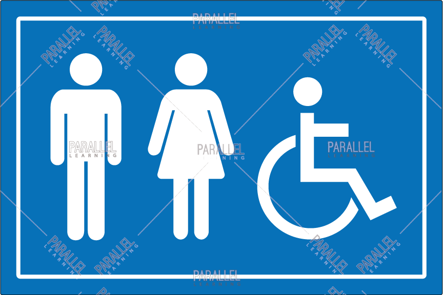 Common Washroom | Common Washroom signage | Common Washroom sticker