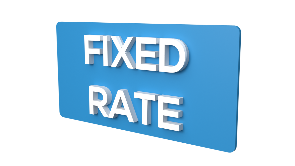 Fixed Rate Sign SIGN EVER™ Fixed Rate No Bargaining Combo Pack Sign