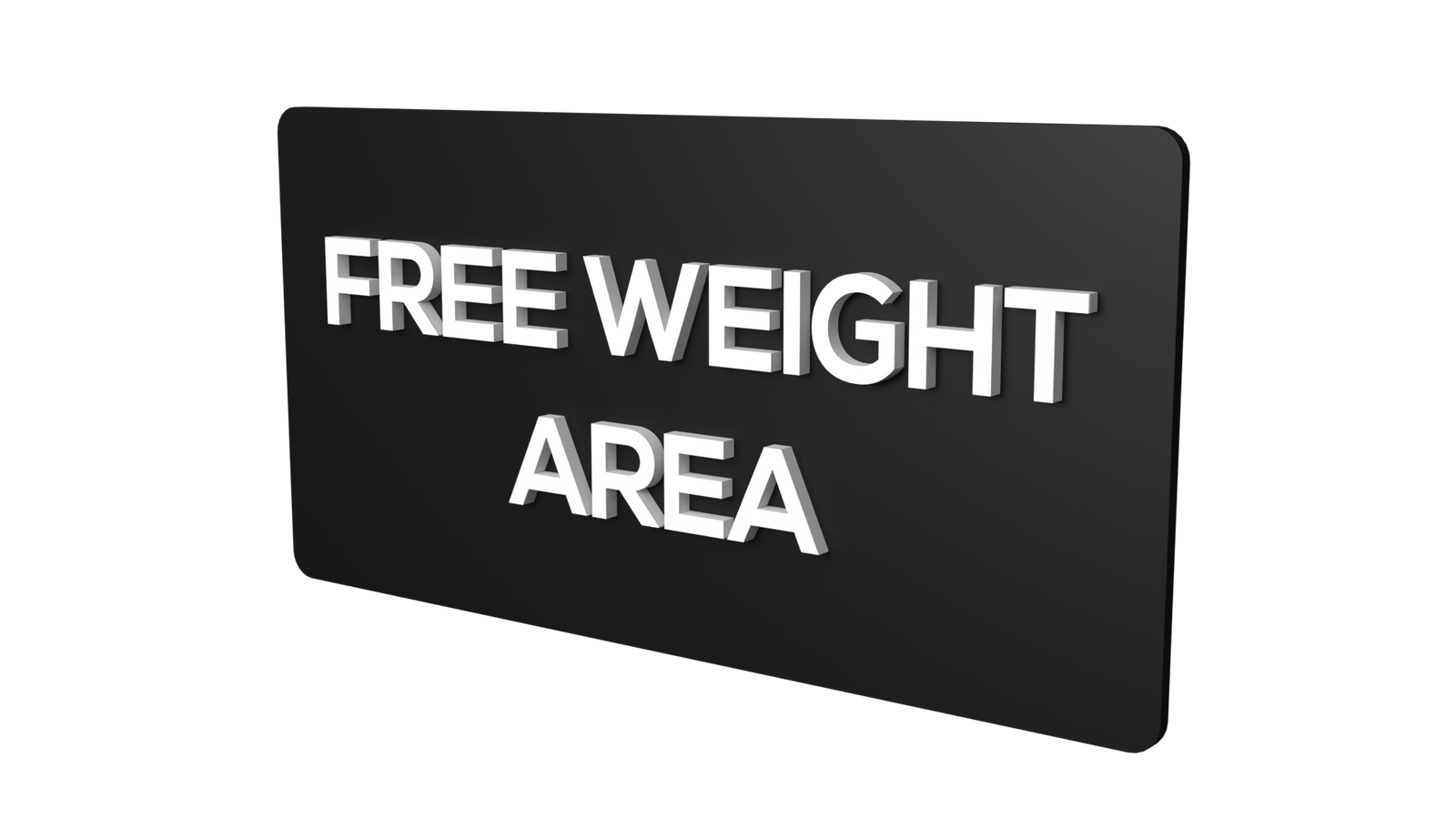 Free Weight Area signboard | Free Weight Area Signage
