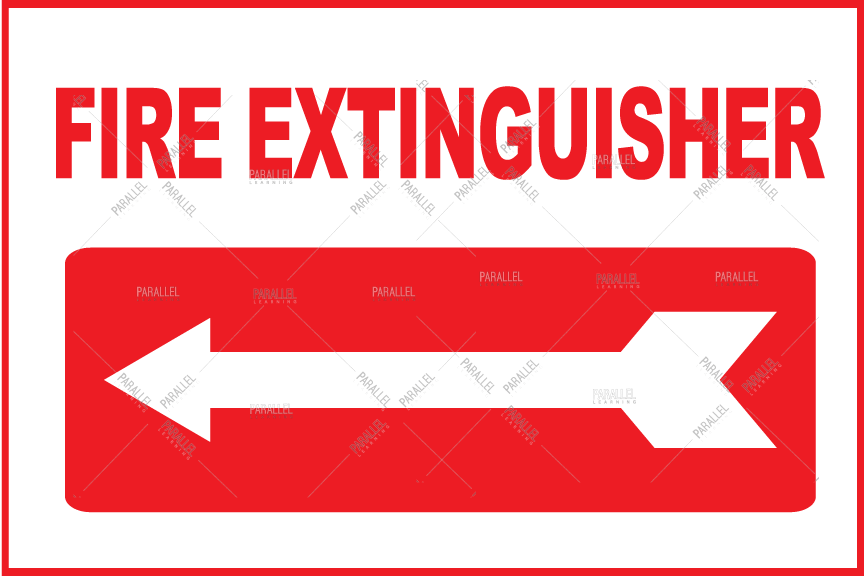 Fire Extinguisher Left Arrow | Fire Extinguisher Left Arrow signage