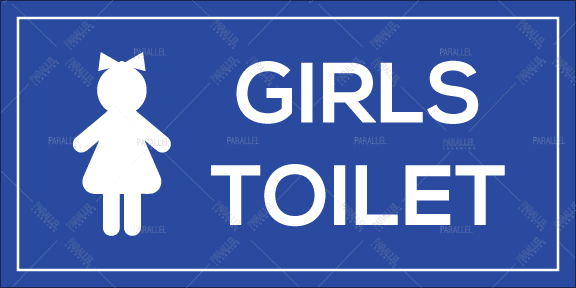 Girls Restroom Logo Girls Boys Restroom Sign Men Women Stock Vector