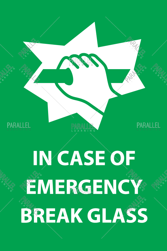 sticker for glass | glass sticker Signage | In Case of Emergency Break ...