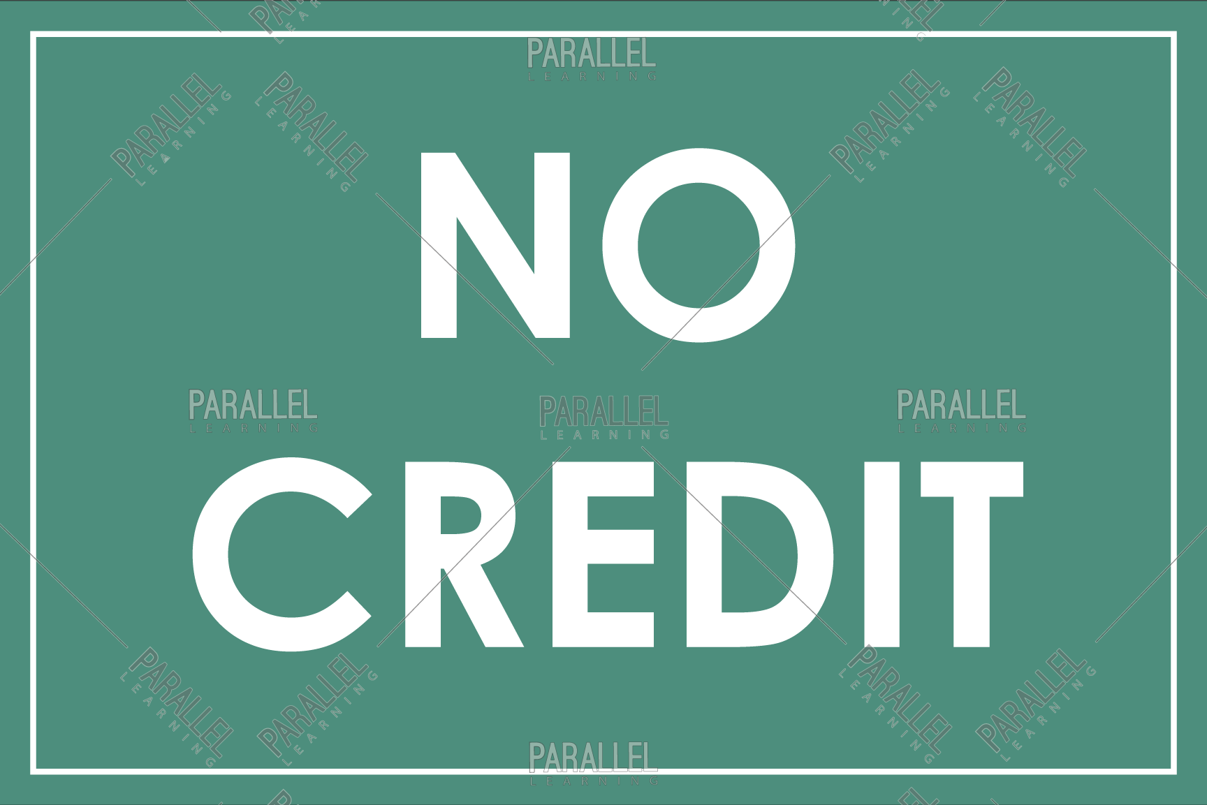 No Credit signage | No Credit sticker & posters