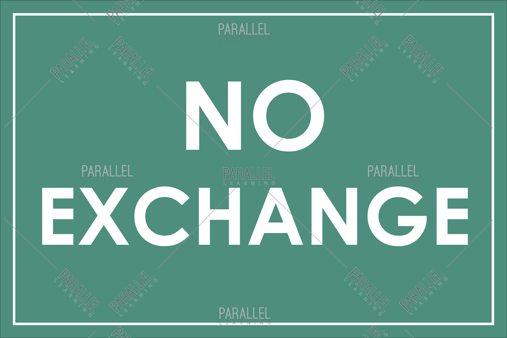 No Exchange signage | No Exchange sticker & posters