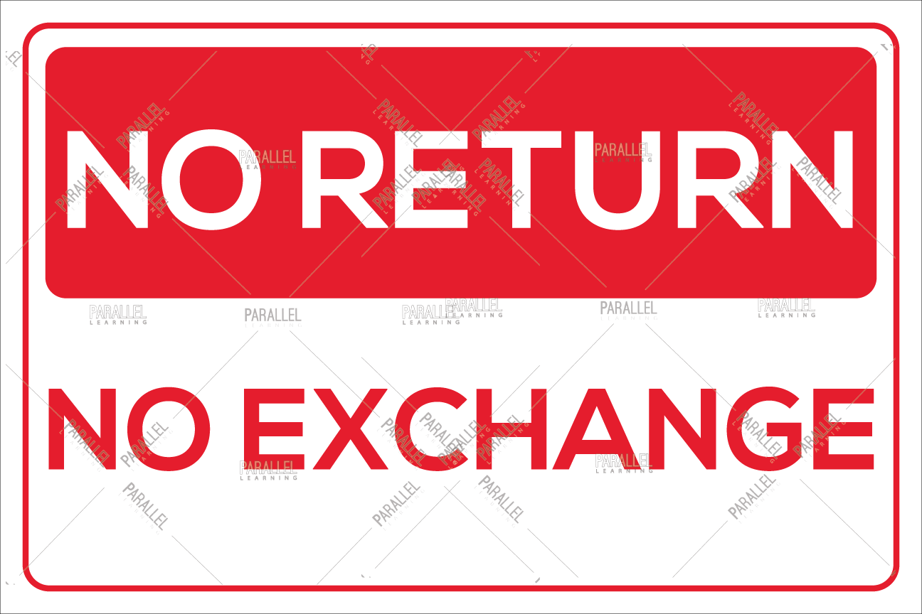 No Return No Exchange signage | No Return No Exchange sticker & posters