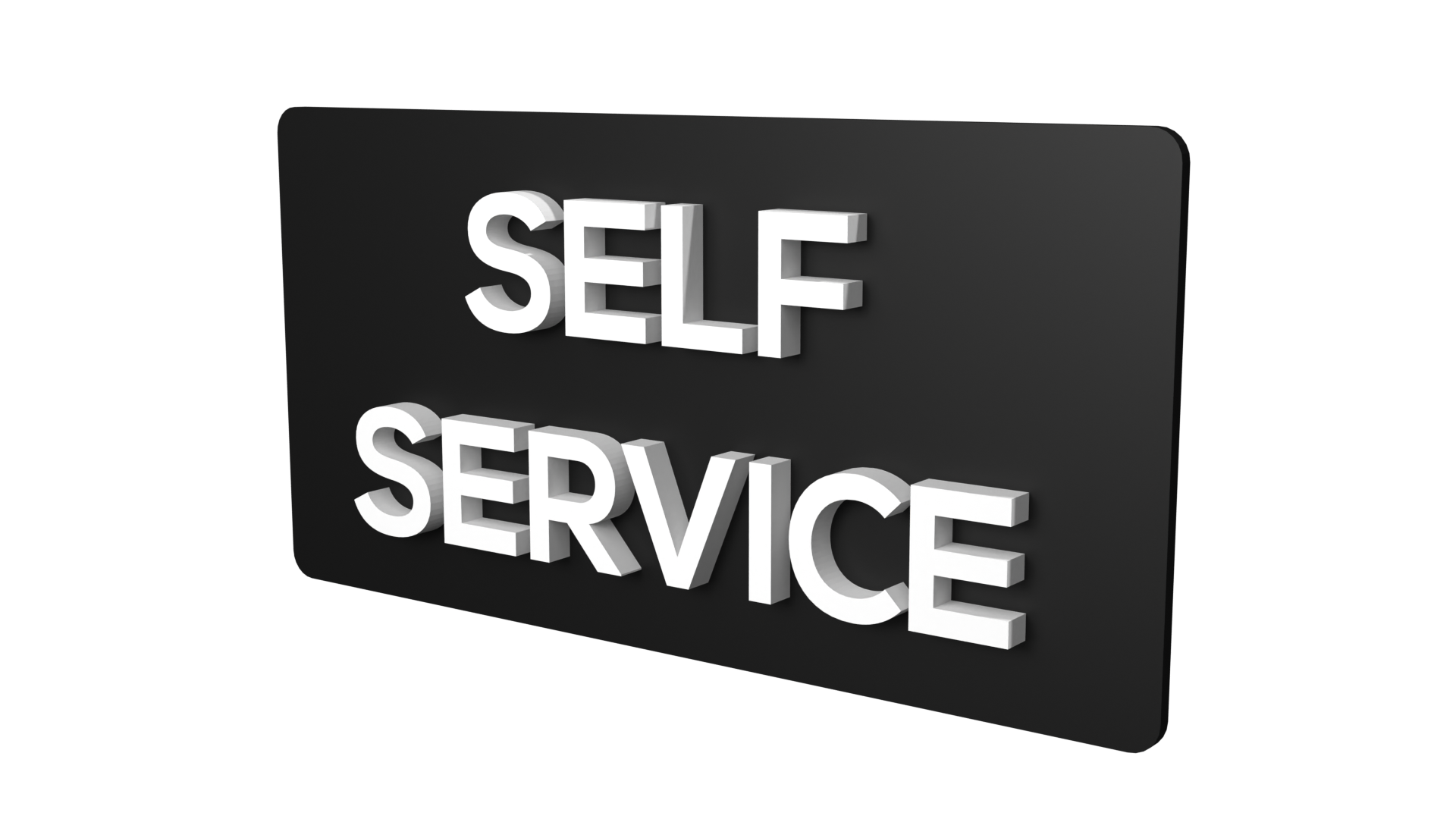 Self Serve Logo Self Service Signage (5mm, Red) : Amazon.in: Office