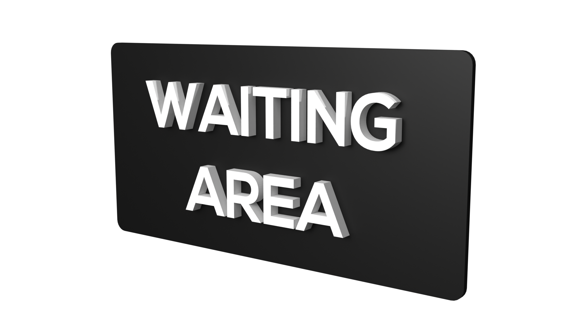 Waiting Area sign board | 3D Acrylic Waiting Area Signage